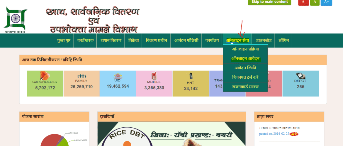 Ration Card Jharkhand | Aahar Jharkhand - Apply Online, Check Status
